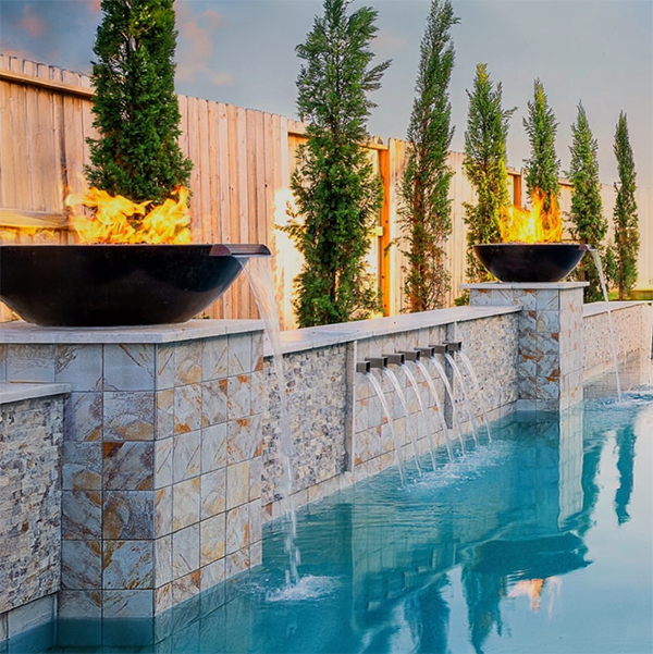Fire Water Fountain Feature
